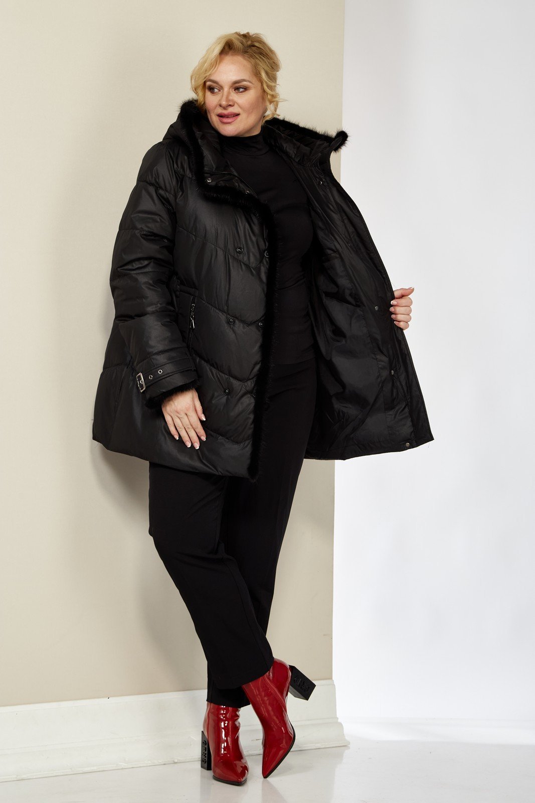 Куртка 2134 черный Shetti купить в интернет магазине Велесмода